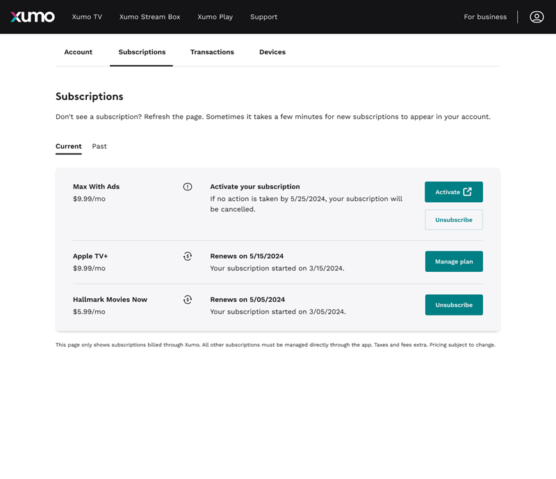 Xumo | Support for Questions & Troubleshooting