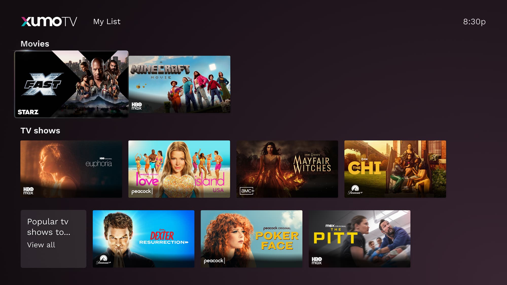 Xumo TV | All you can stream