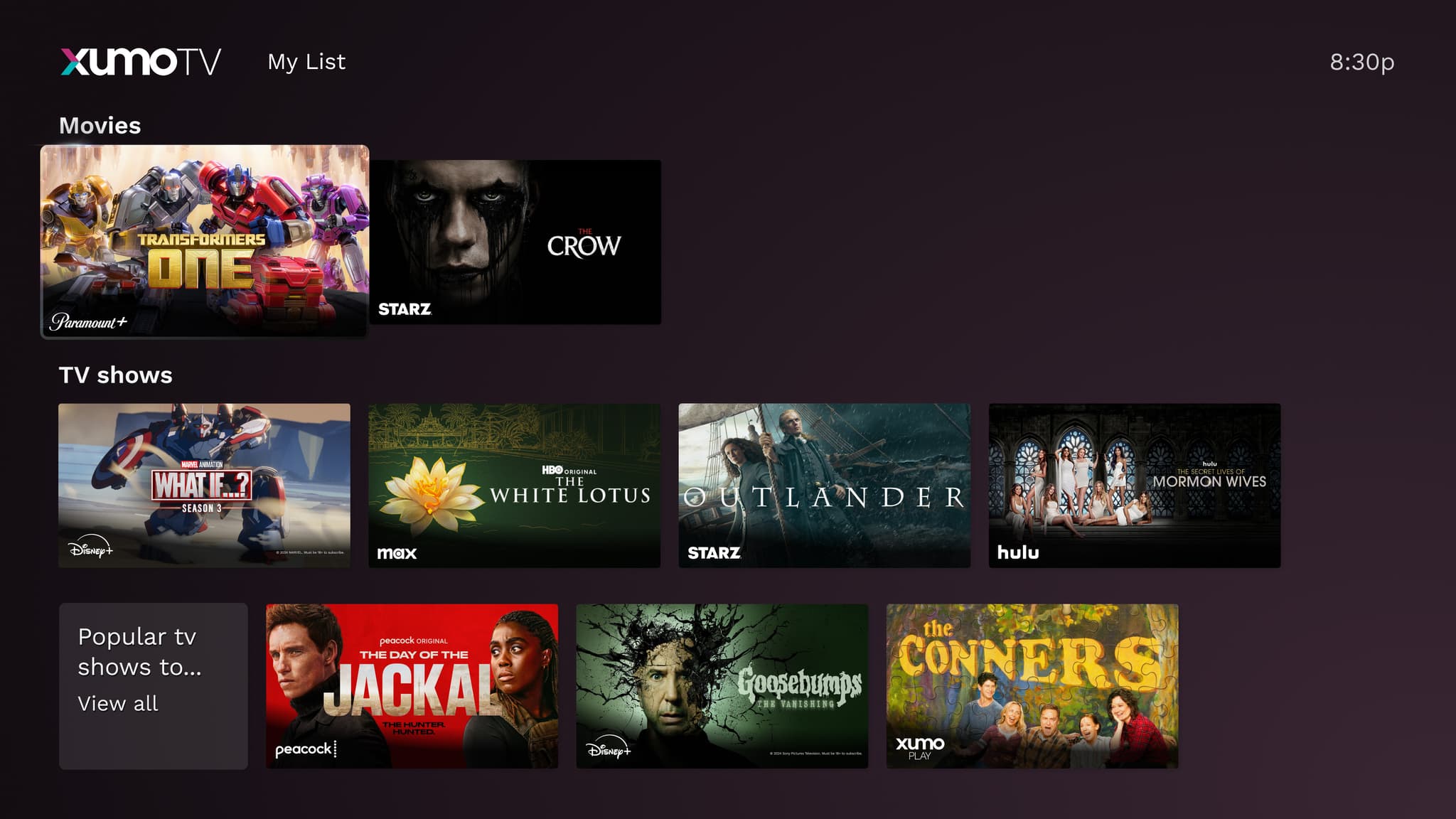 Xumo TV | All you can stream